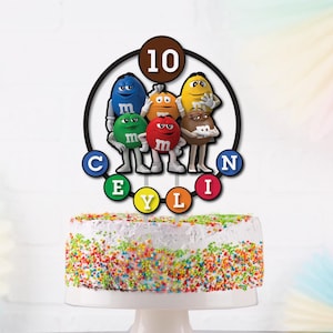 M&ms Party Decoration M and M Cake Topper Candy Theme Party Decor Mms ...