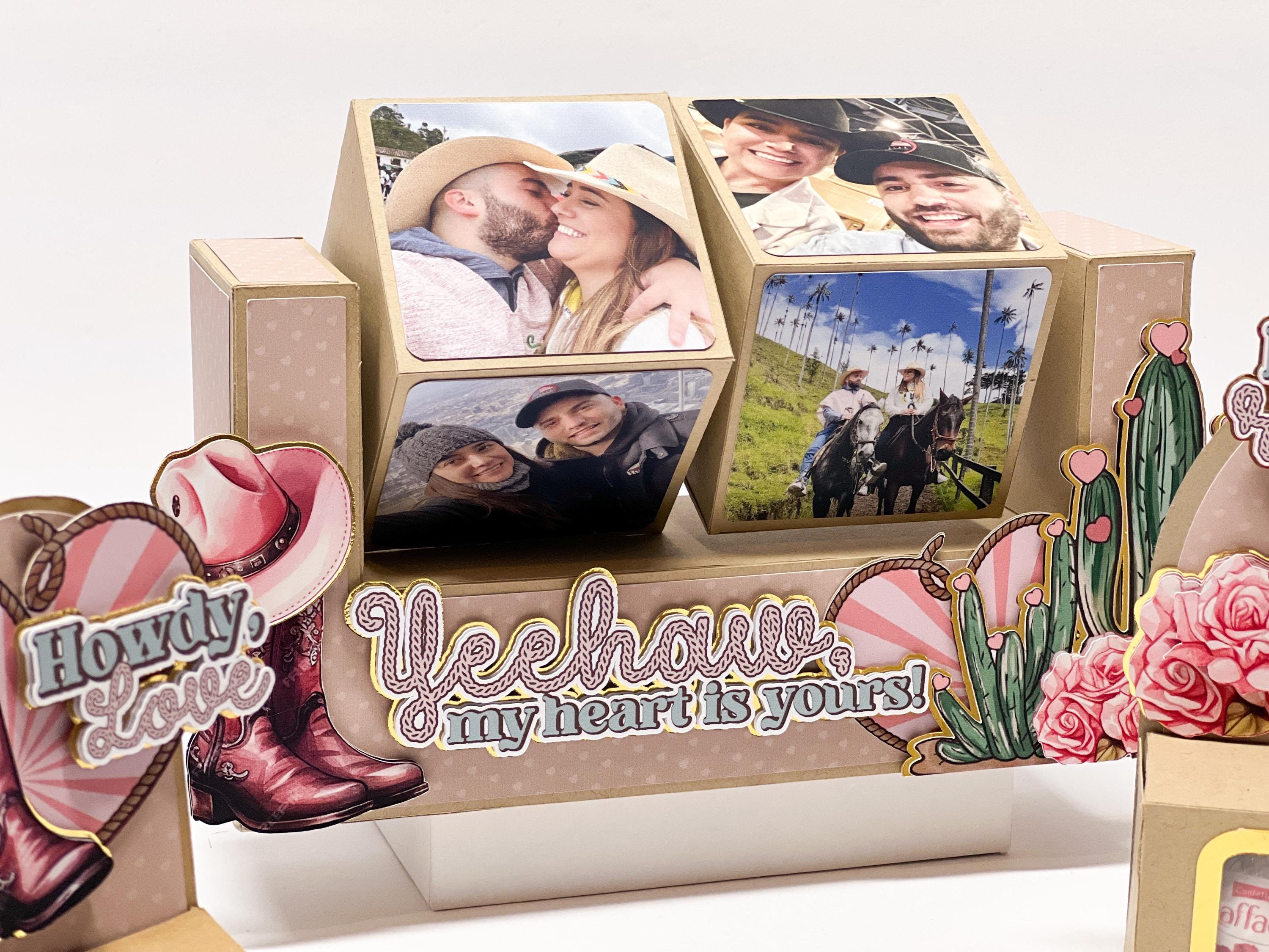 Cowgirl Western Decor Wild West Photo Frame Rustic Howdy Love Rotating ...