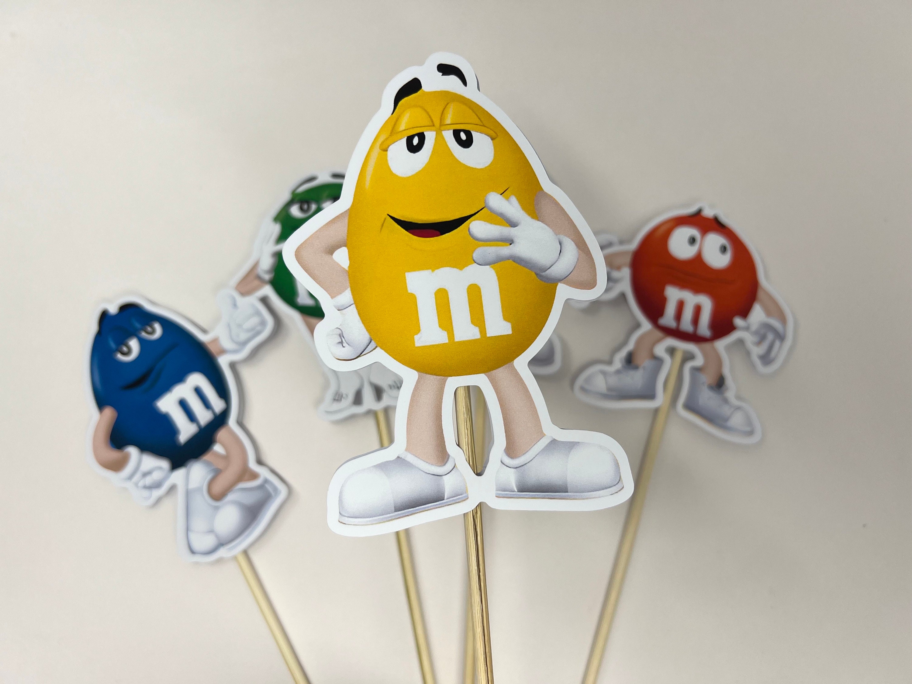 M&m's Centerpiece Sticks for Birthday Decor, M and Ms Characters ...