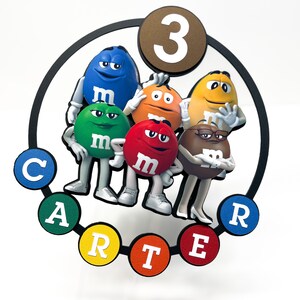 M&ms Party Decoration M and M Cake Topper Candy Theme Party Decor Mms ...