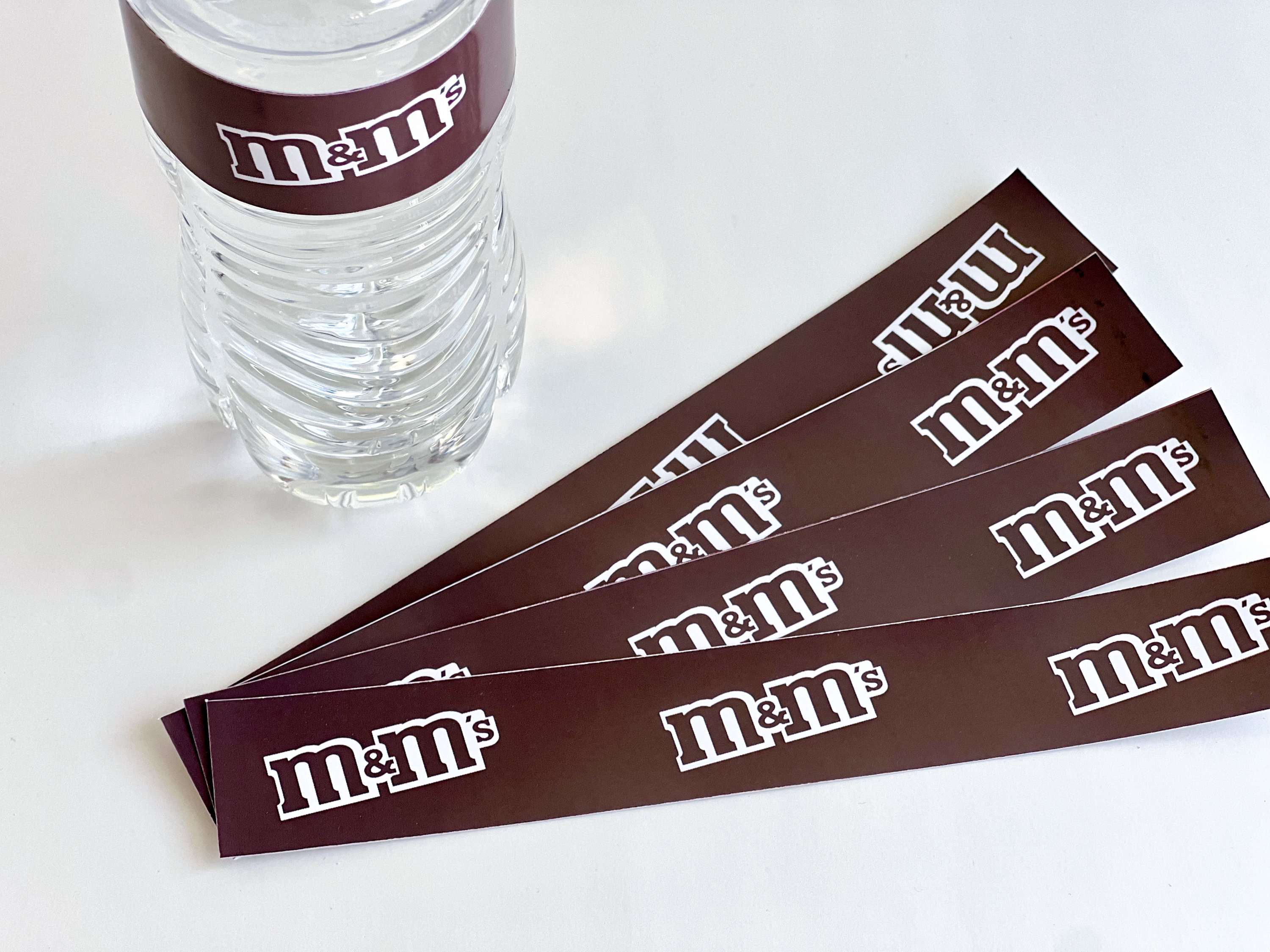 M&ms Bottle Label for Birthday Party M and Ms Themed Party Decoration M ...