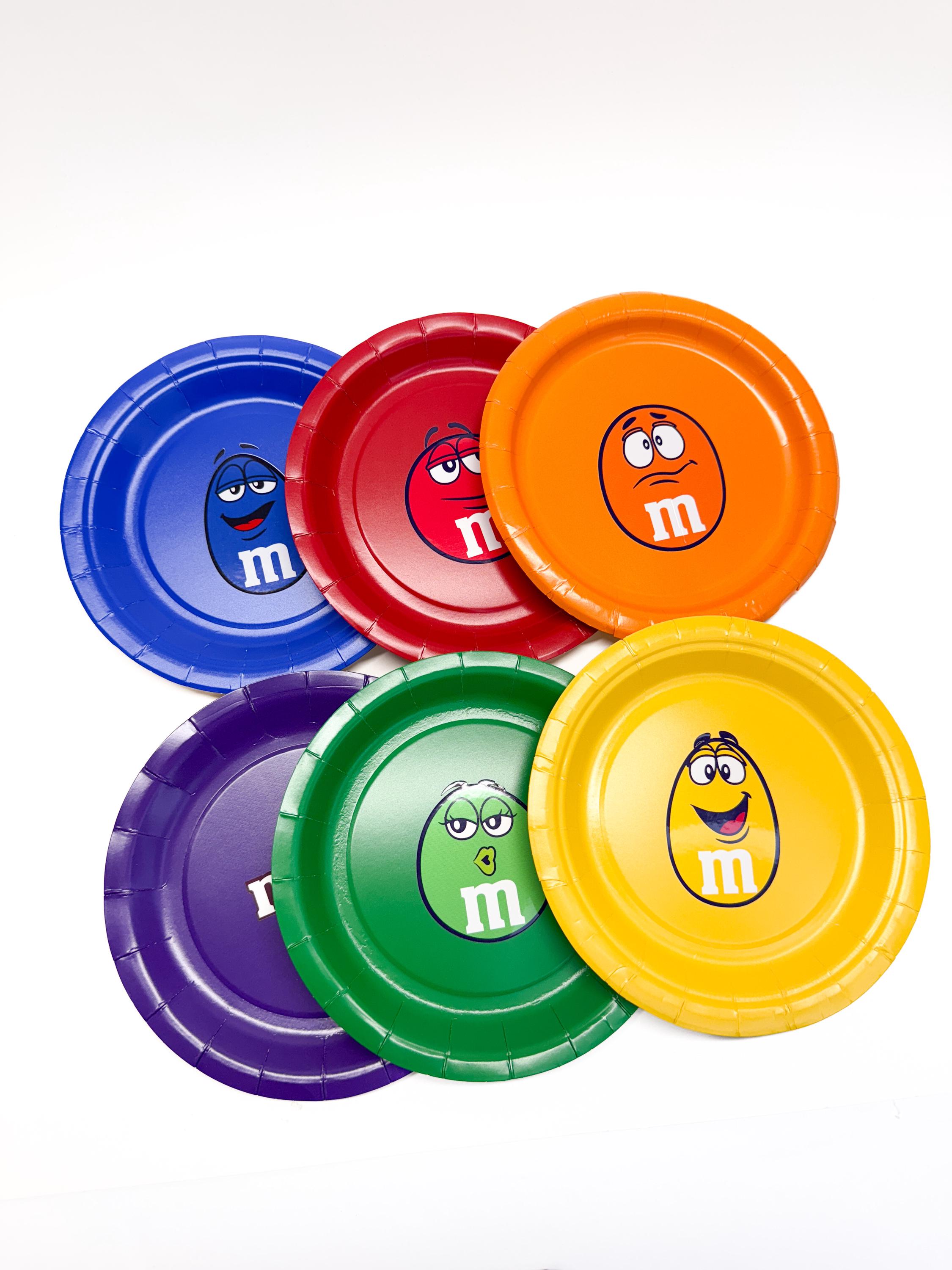 M&ms Birthday Paper Plate Colorful Party Plates With Mms Characters Set ...