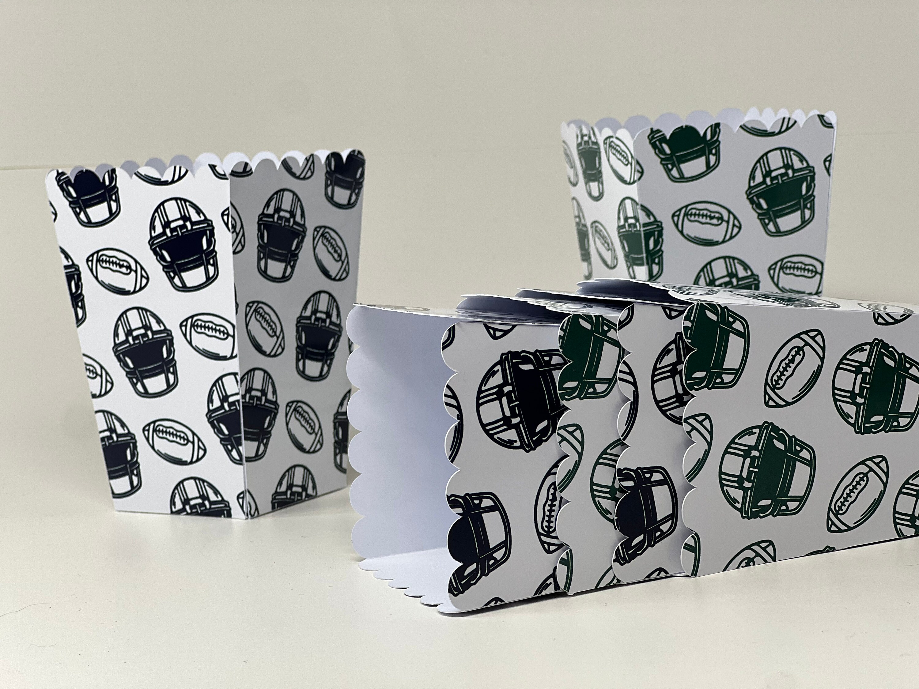 Football Popcorn Box for Party Favor Snack Mini Popcorn Cup Football ...