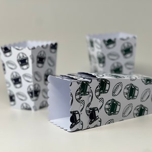 Football Popcorn Box for Party Favor Snack Mini Popcorn Cup Football ...