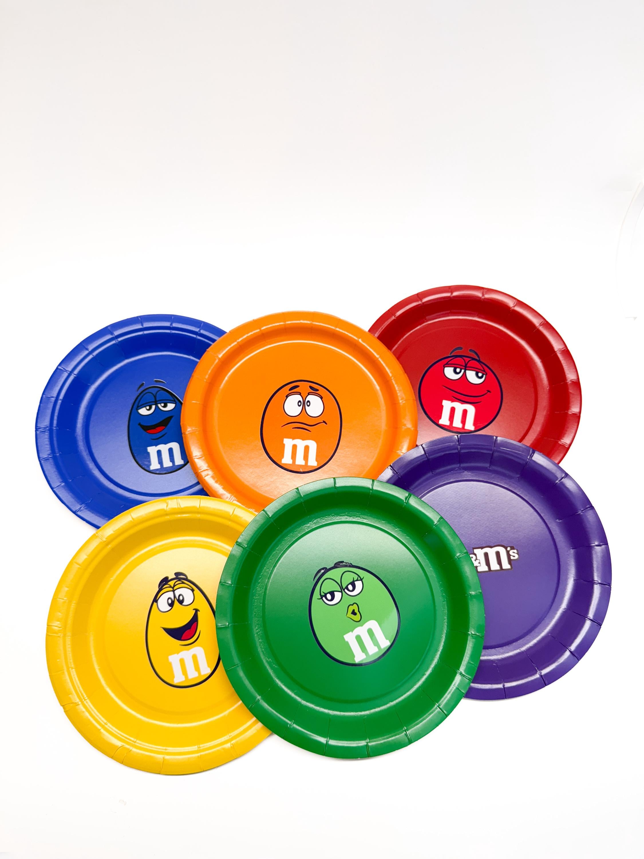 M&ms Birthday Paper Plate Colorful Party Plates With Mms Characters Set ...