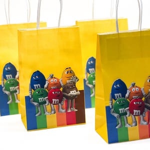 M&ms Favor Bags M and M Gift Bag for Guest Treat Bag M and M Theme ...