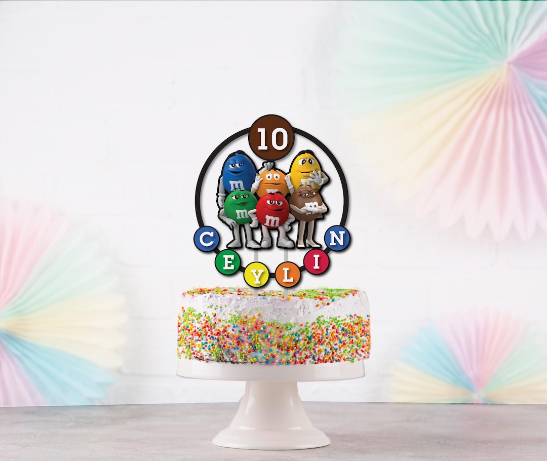 M&ms Party Decoration M and M Cake Topper Candy Theme Party Decor Mms ...