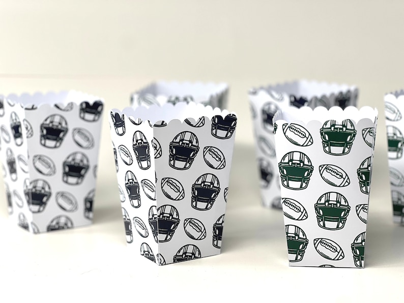 Football Popcorn Box for Party Favor Snack Mini Popcorn Cup Football ...