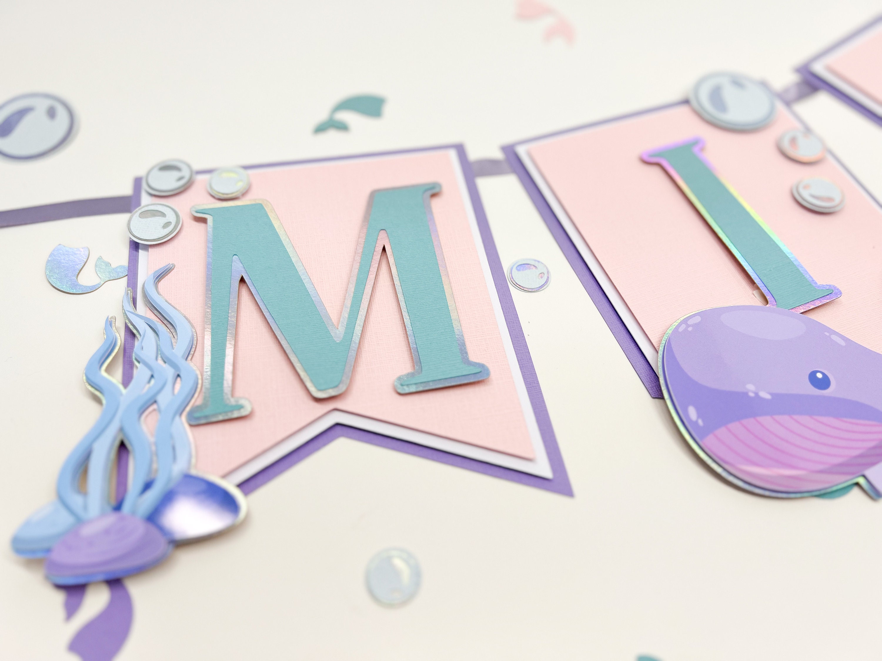 Mermaid Custom Banner for Birthday Girl Banner Under the Sea Party ...