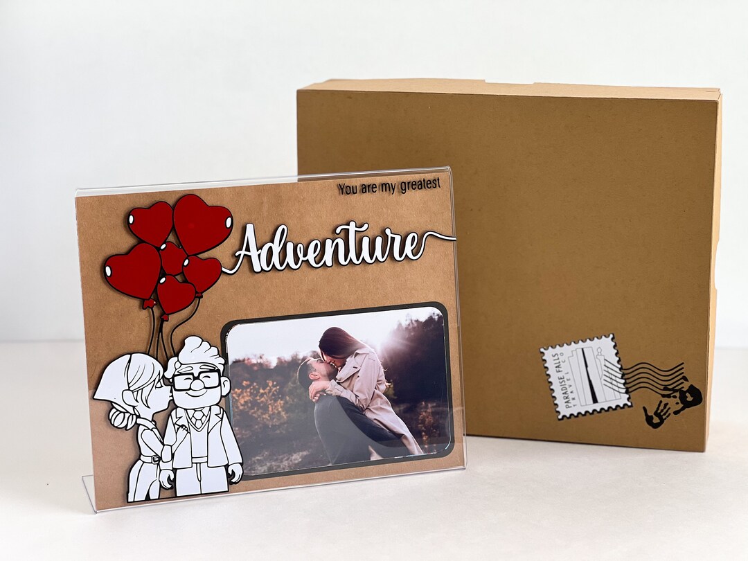 Acrylic Photo Frame UP for Couple Heart Balloons up Inspired ...