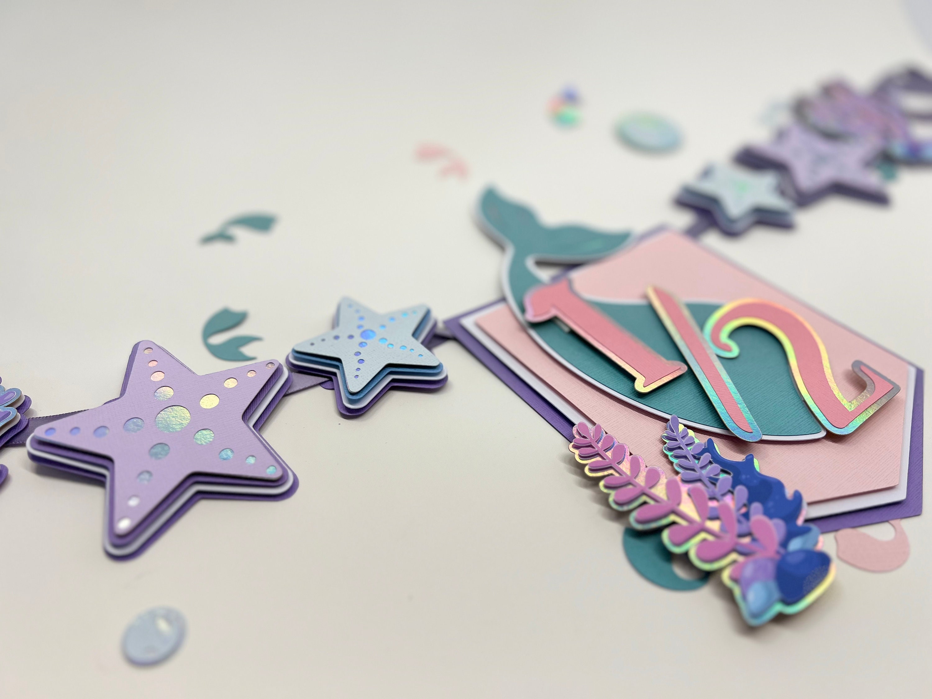 Half Birthday Mermaid Banner High Chair Under the Sea Banner Half ...