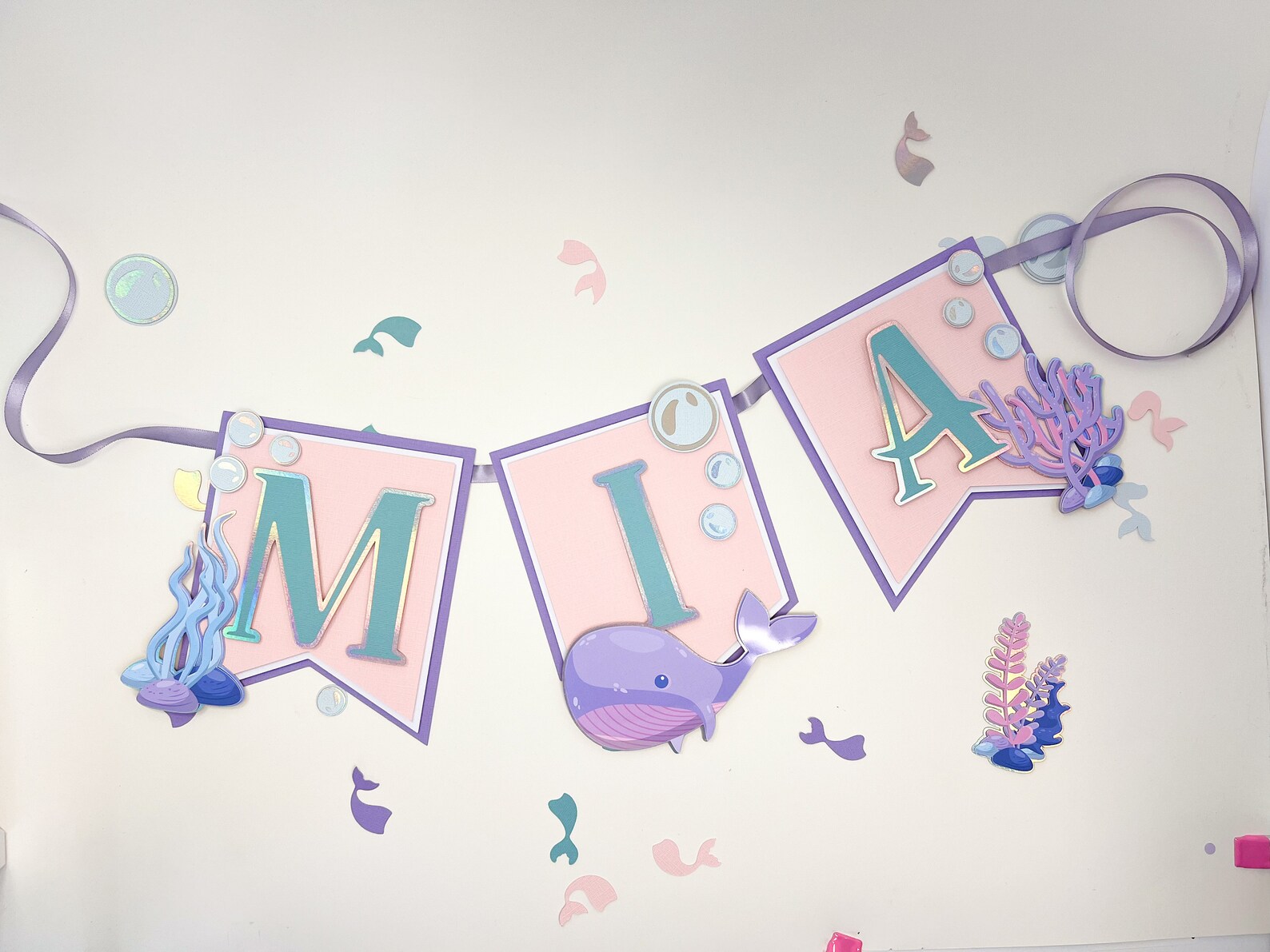 Mermaid Custom Banner for Birthday Girl Banner Under the Sea Party ...