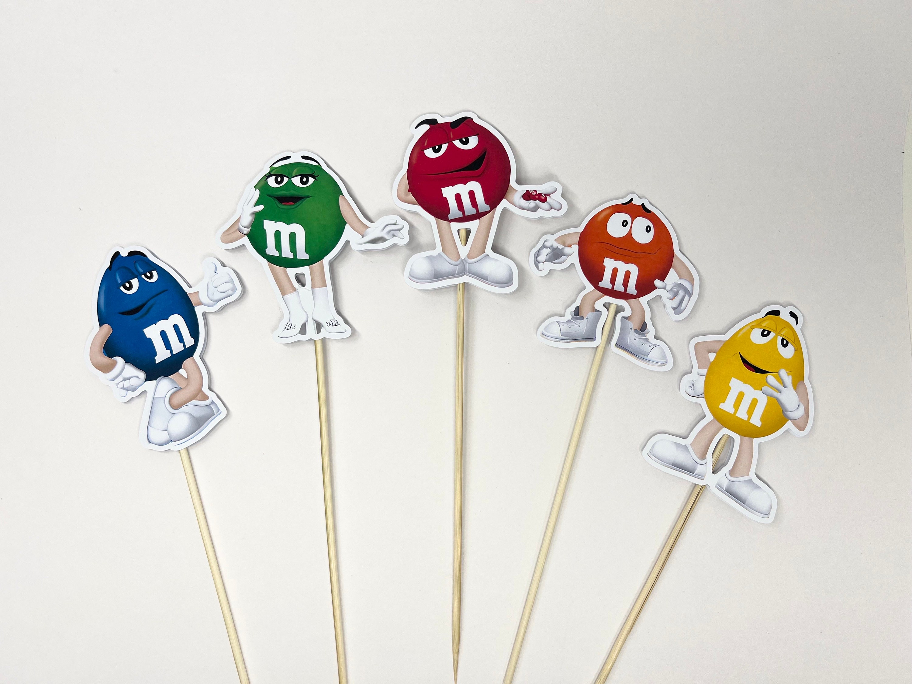 M&m's Centerpiece Sticks for Birthday Decor, M and Ms Characters ...