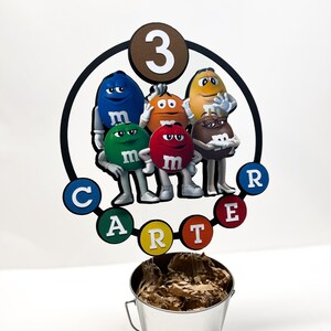 M&ms Party Decoration M and M Cake Topper Candy Theme Party Decor Mms ...