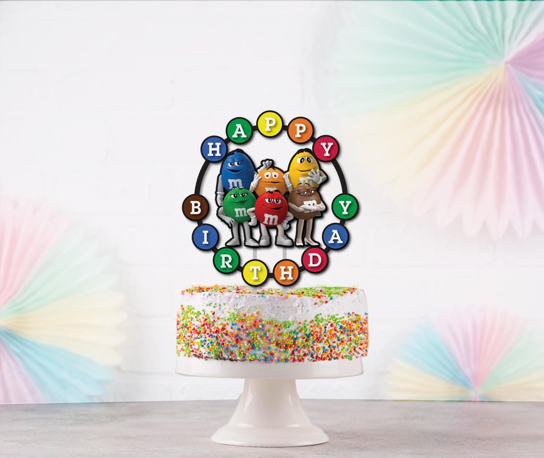 M&M Cake Topper M and M Party Decorations Mms Birthday Party M and Ms ...