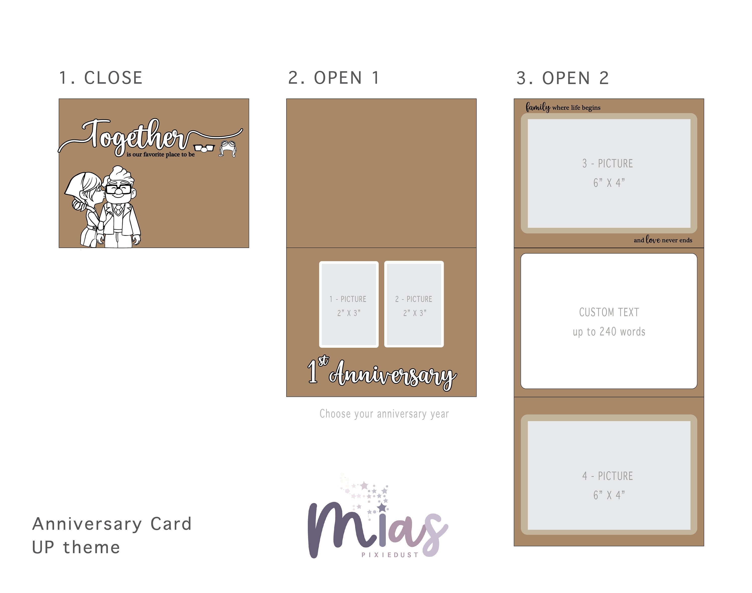 UP Inspired Personalized Anniversary Card Handmade Gift for Her up the ...