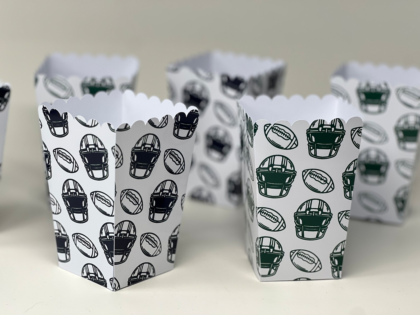 Football Popcorn Box for Party Favor Snack Mini Popcorn Cup Football ...