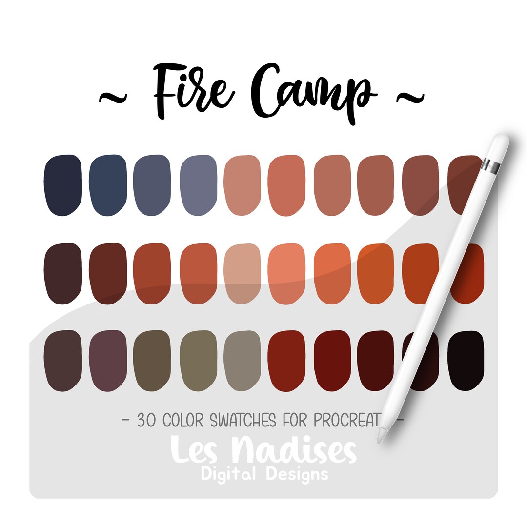 Procreate Color Palette Fire Camp Color Swatches Instant - Etsy Ireland
