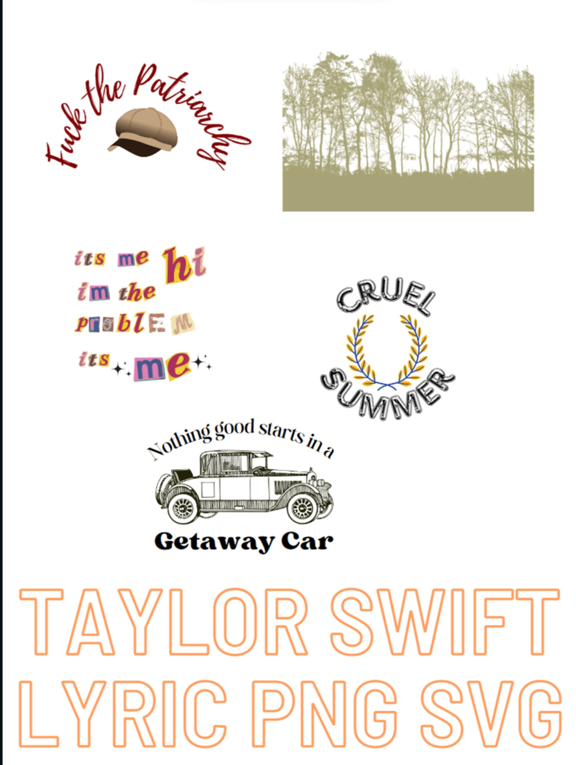 Taylor Swift SVG PNG Designs Taylor Swift Song Lyrics Designs - Etsy