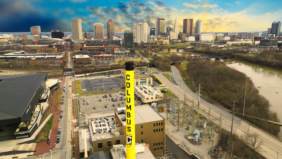 Columbus Skyline With Iconic Stack Tower - High-resolution Digital ...