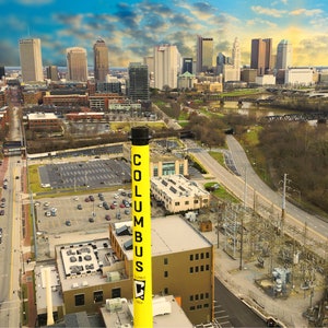 Columbus Skyline With Iconic Stack Tower - High-resolution Digital ...