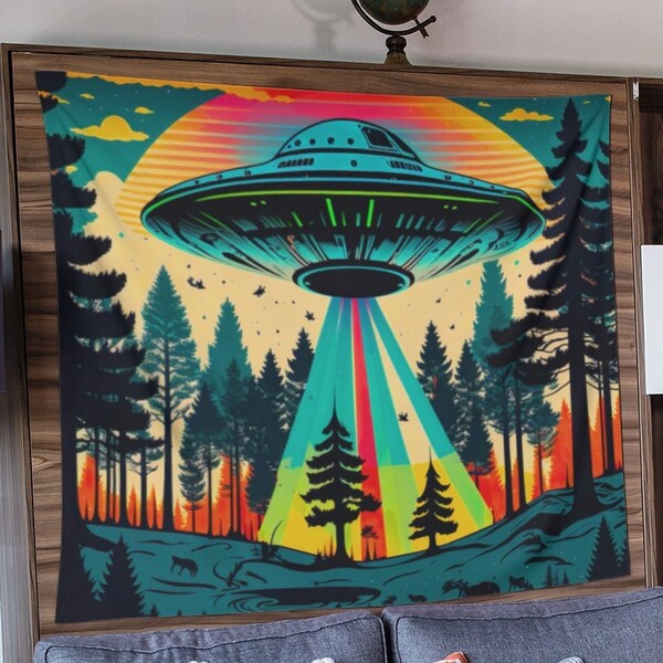 Ufo Tapestry - Etsy