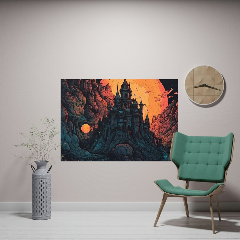 Halloween Medieval Poster, Medieval Bedroom Decor - Etsy