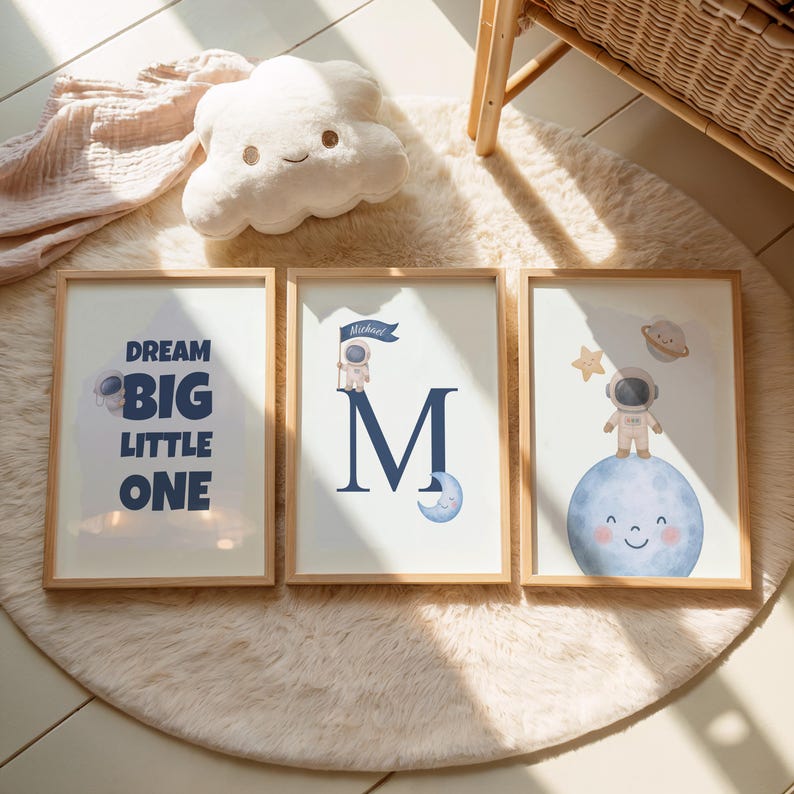 Space Nursery Art Prints – Educational Rocket, Planet Decor - Etsy