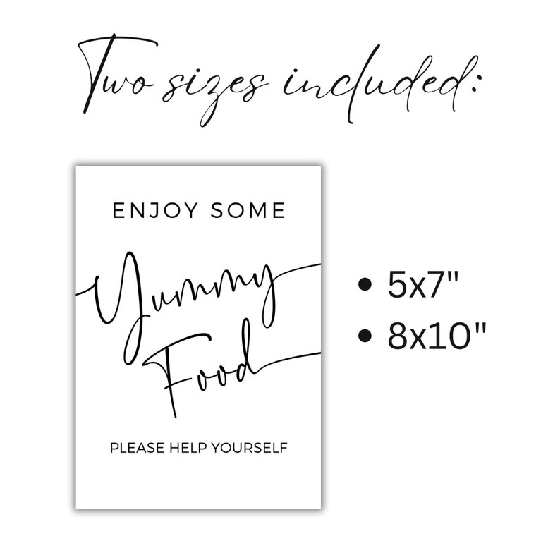 Baby Shower Food Sign, Food Table Sign, Baby Shower Minimal Sign ...