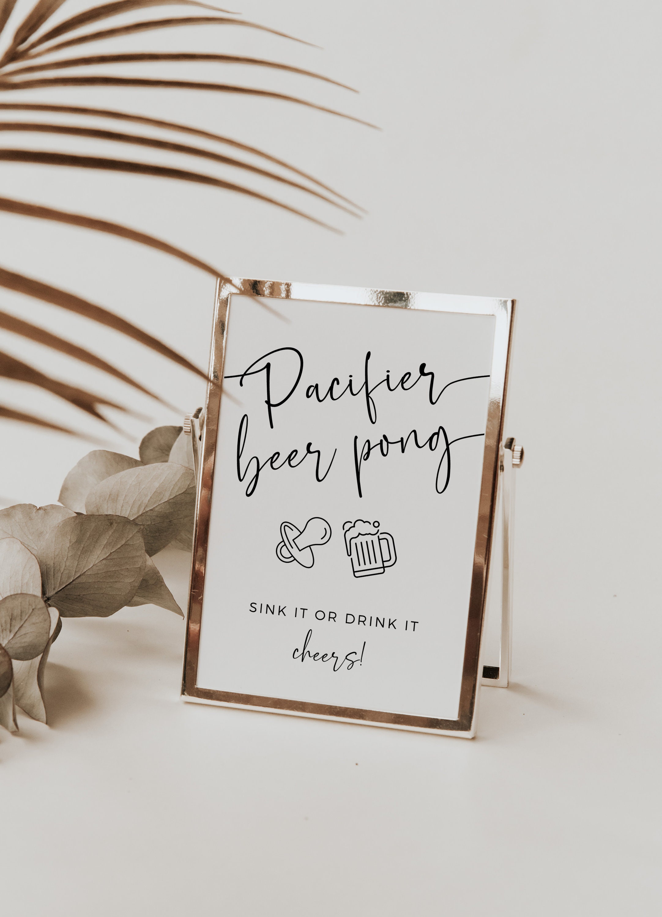 Pacifier Beer Pong Game, Baby Shower Game, Baby Shower Activity, A Baby ...