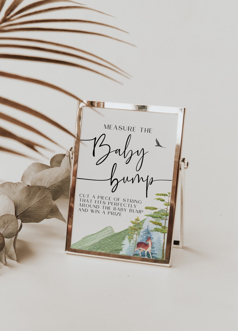 Measure the Baby Bump Baby Shower Game, Gender Neutral Baby Bump Game ...