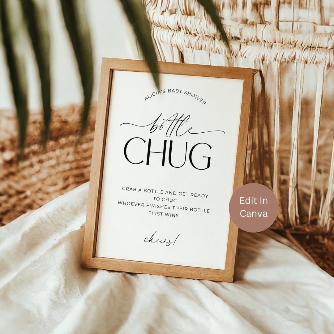 Baby Bottle Chug Game, Baby Shower Game, Baby Shower Activity, Baby ...