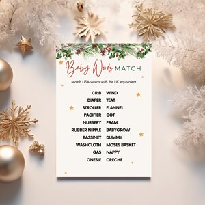 Santa Baby Baby Shower Game Bundle, Christmas Baby Shower Games, Winter ...