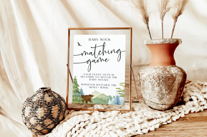 Matching Socks Baby Shower Sign, Let the Adventure Begin Baby Shower ...