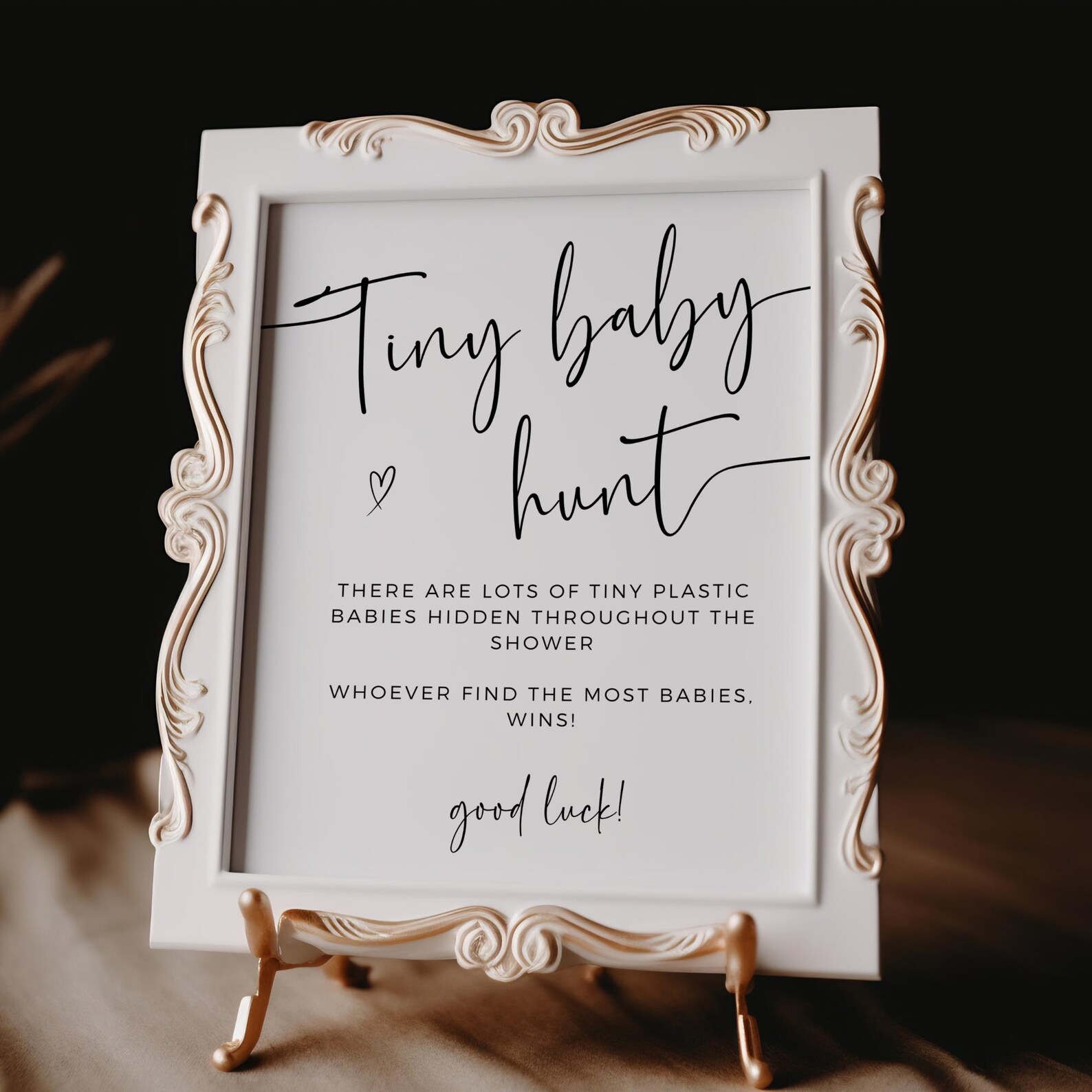 Tiny Baby Hunt Game Sign, Find the Babies, Baby Shower Game Sign ...