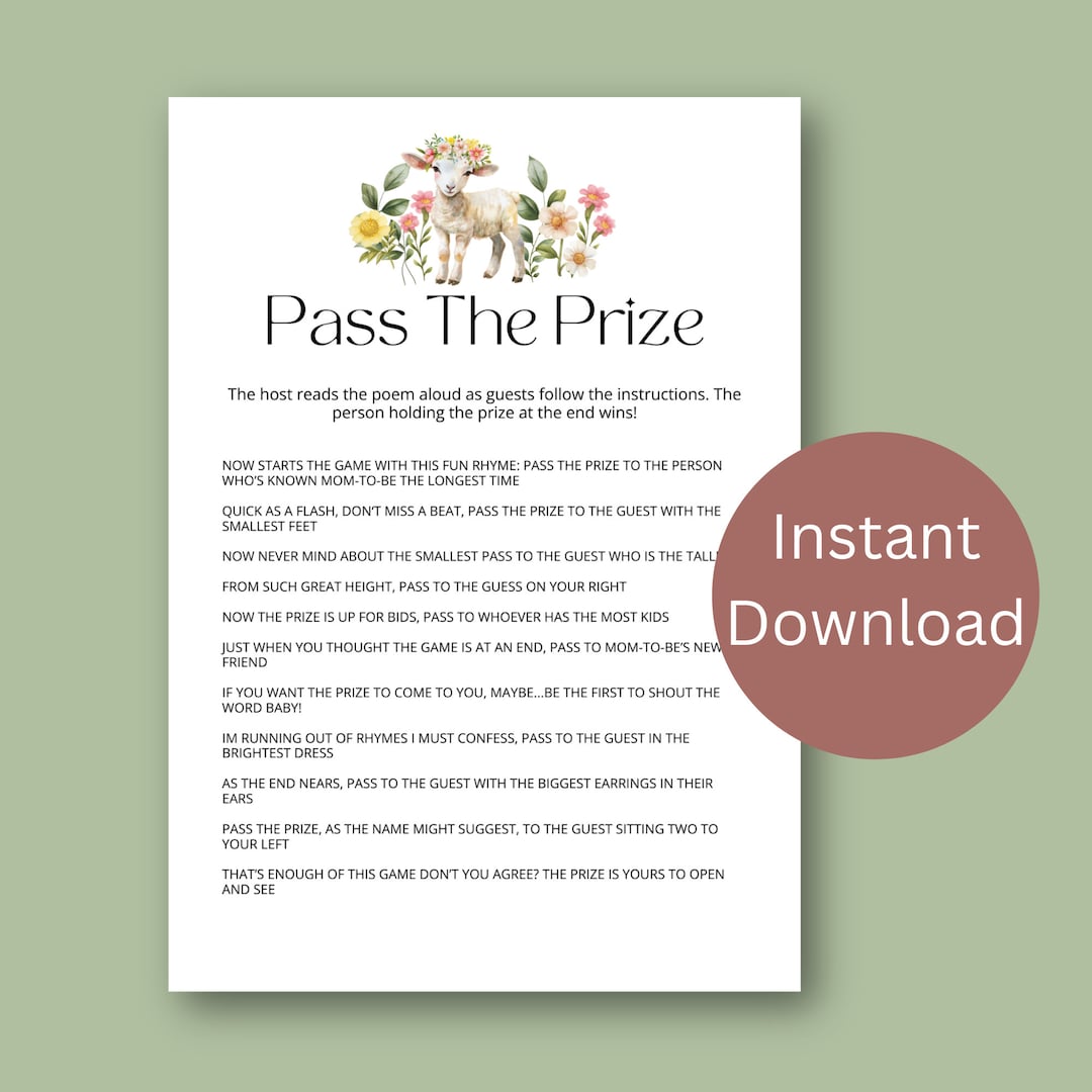 Rhyme Game, Boy Baby Shower, Gift Passing Poem, Baby Shower Activity ...