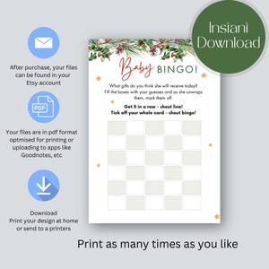 Santa Baby Baby Shower Game Bundle, Christmas Baby Shower Games, Winter ...