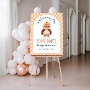 A Little Turkey Baby Shower Welcome Sign, Thanksgiving Baby Shower ...