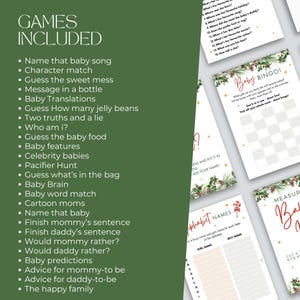 Santa Baby Baby Shower Game Bundle, Christmas Baby Shower Games, Winter ...