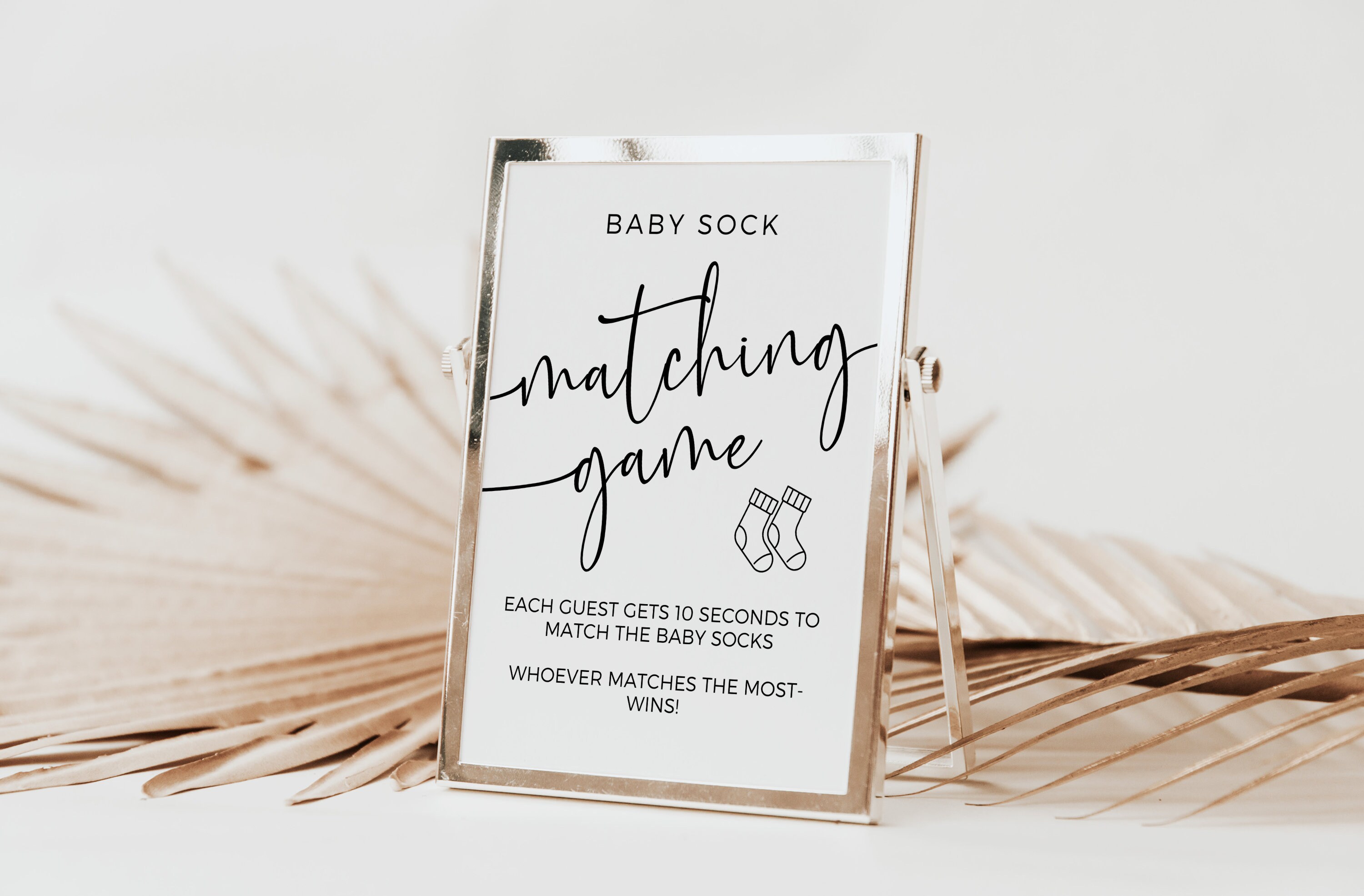Matching Socks Baby Shower Sign, Baby Shower Activity, Baby Shower Game ...