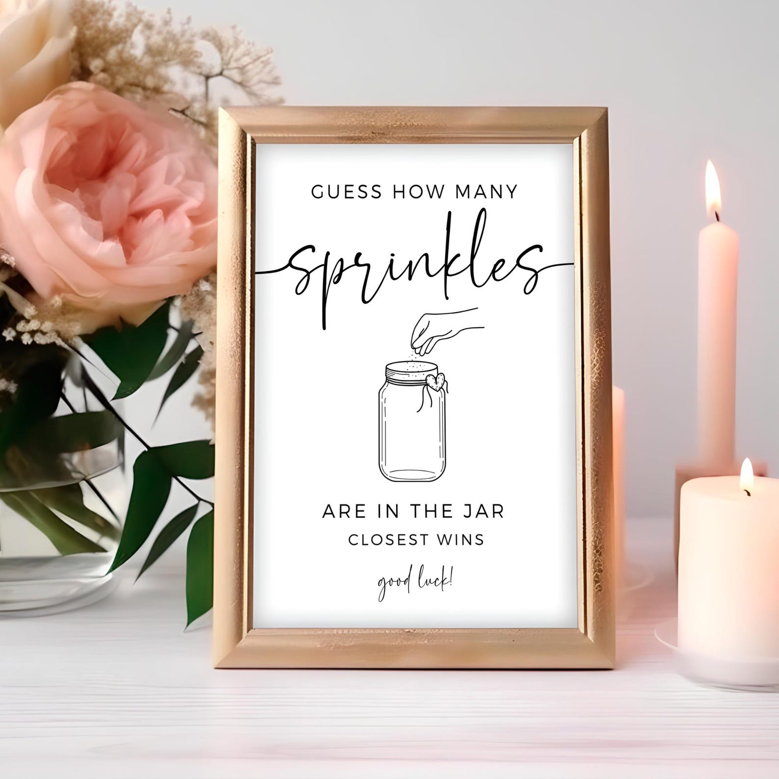 Guess How Many Sprinkles Are in the Jar Baby Shower Game, Baby Shower ...