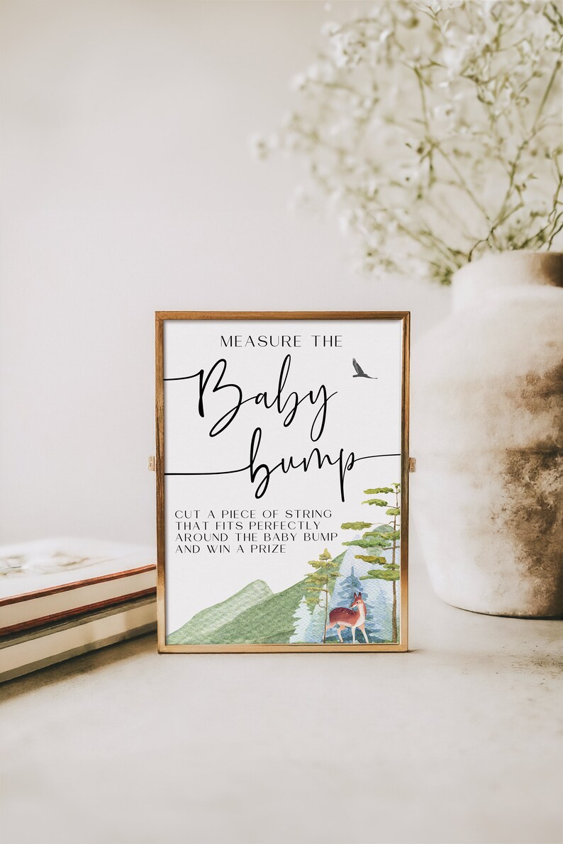 Measure the Baby Bump Baby Shower Game, Gender Neutral Baby Bump Game ...