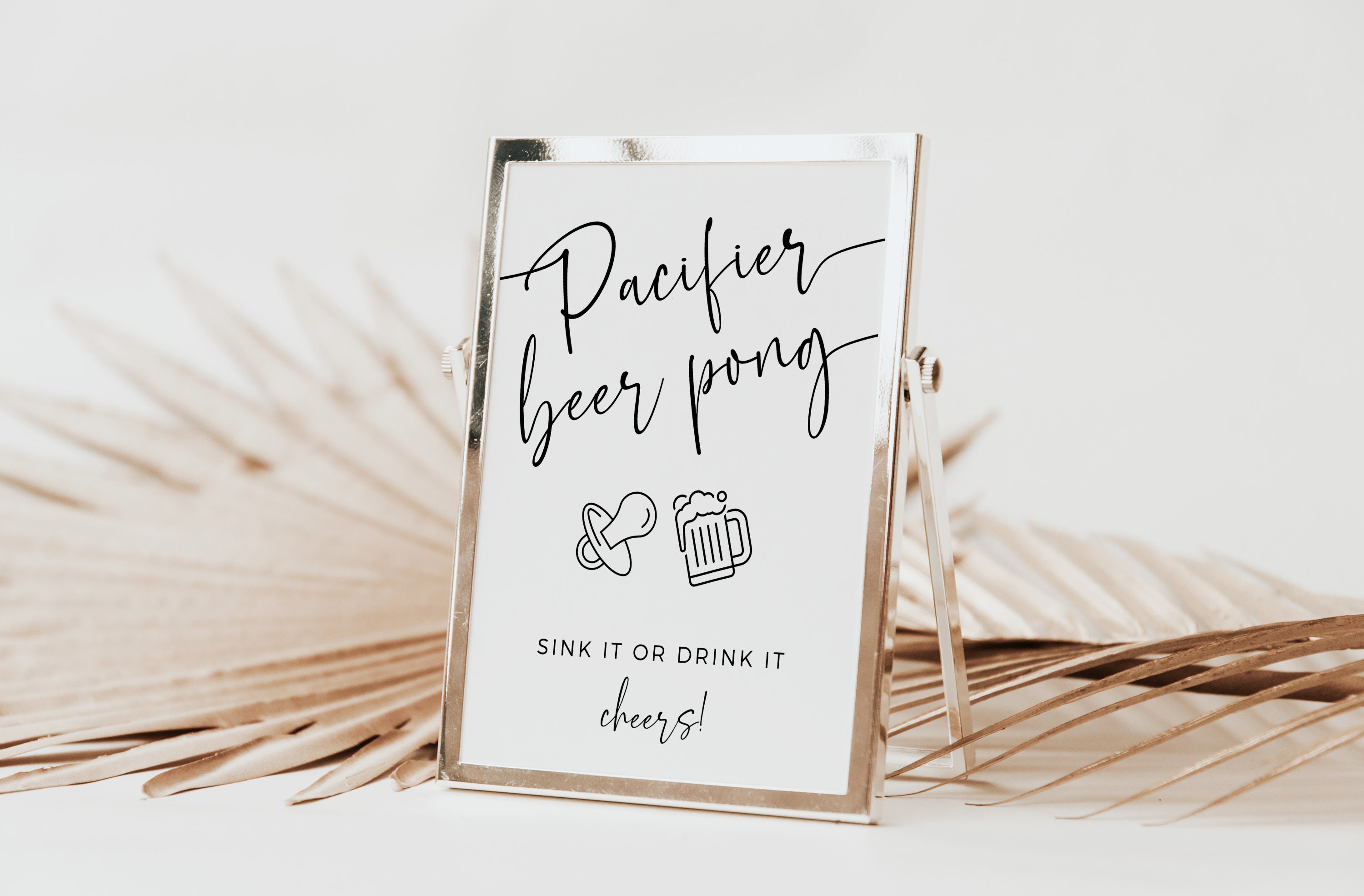 Pacifier Beer Pong Game, Baby Shower Game, Baby Shower Activity, A Baby ...