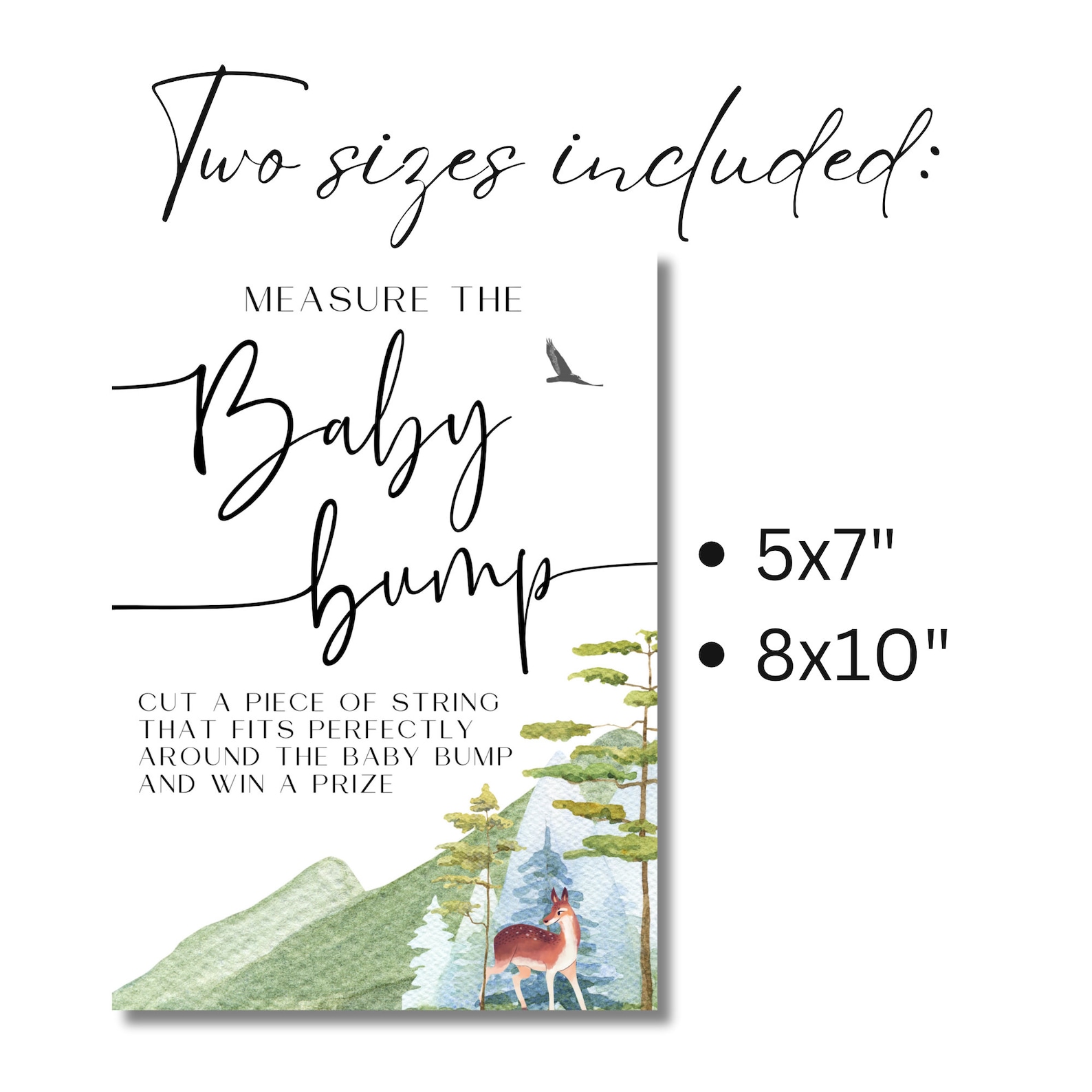 Measure the Baby Bump Baby Shower Game, Gender Neutral Baby Bump Game ...