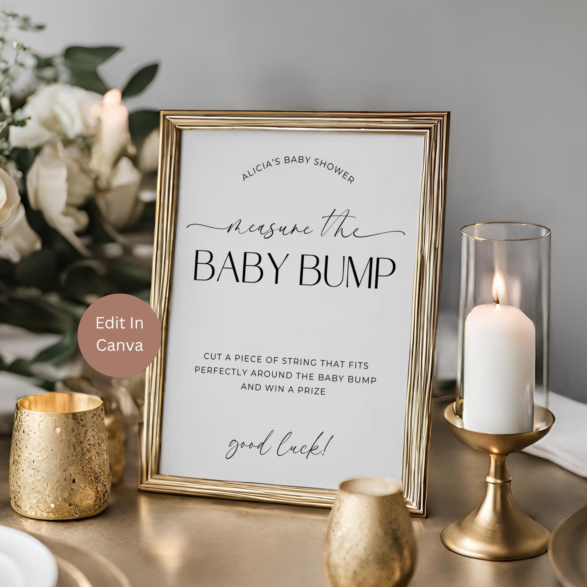 Measure the Baby Bump Baby Shower Game, Gender Neutral Baby Bump Game ...