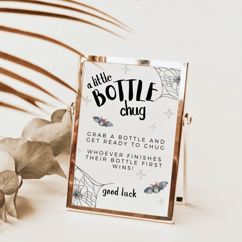 Baby Bottle Chug Game,baby Shower Game, Fall Baby Shower Activity ...