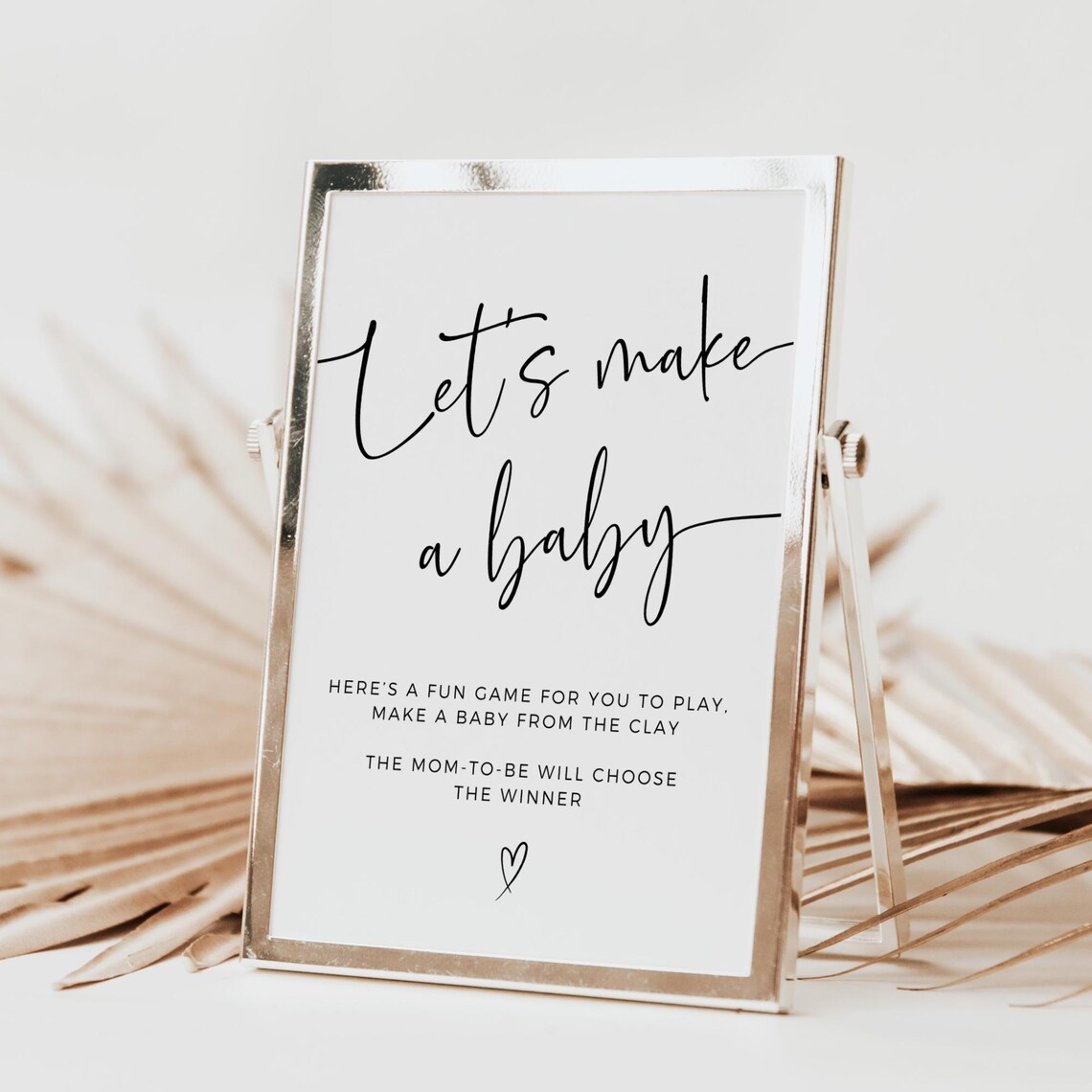 Let's Make a Baby Game, Printable Baby Shower Game Sign, Instant ...