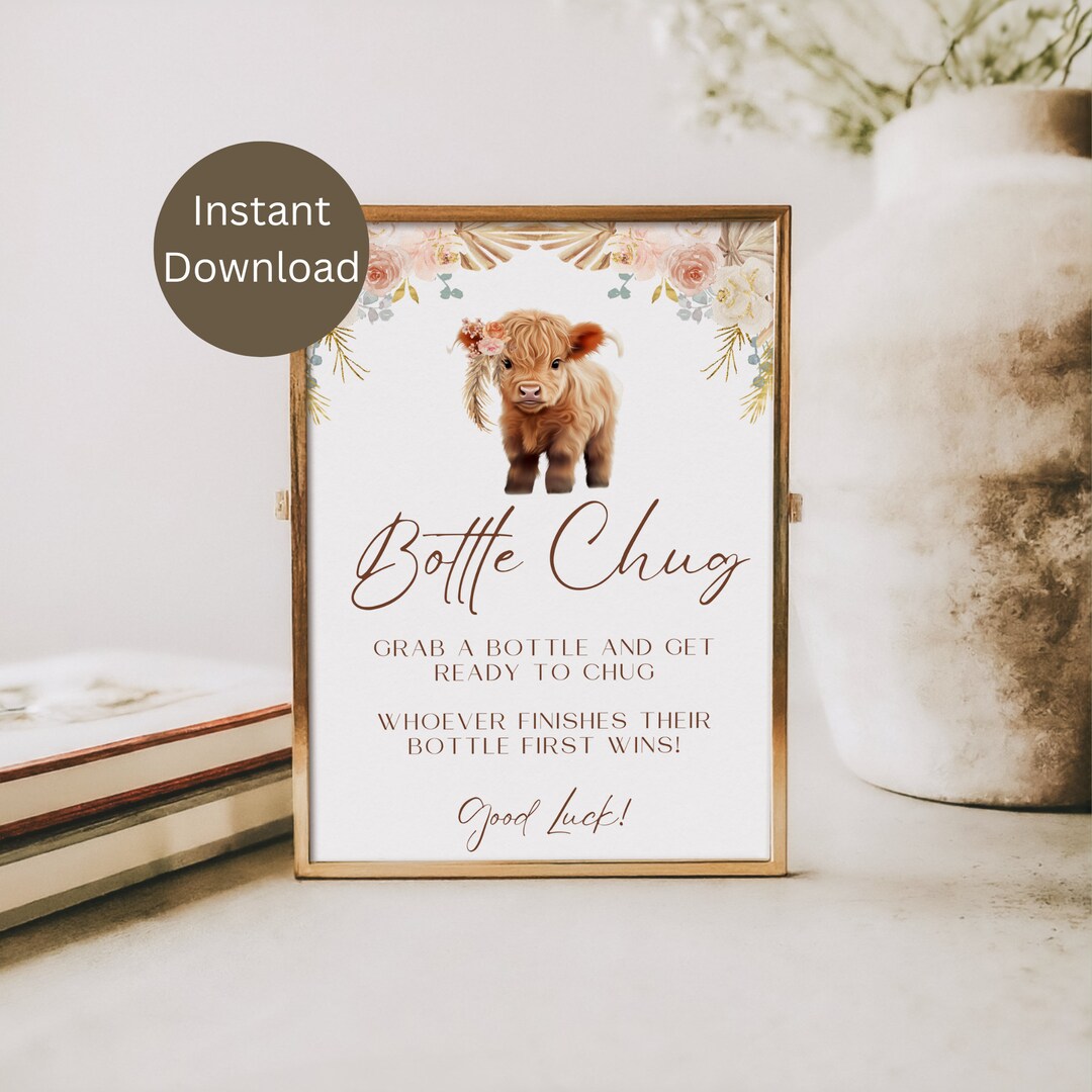 Baby Bottle Chug Game, Baby Shower Game, Baby Shower Activity, Baby ...