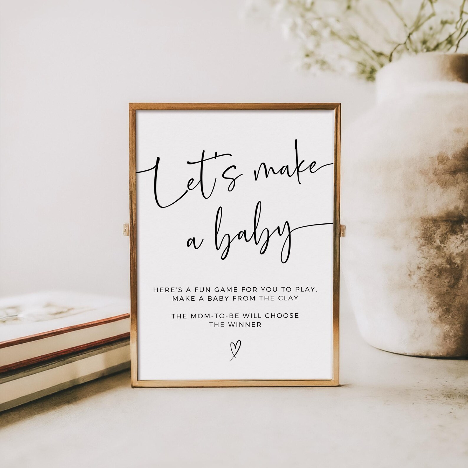 Let's Make a Baby Game, Printable Baby Shower Game Sign, Instant ...