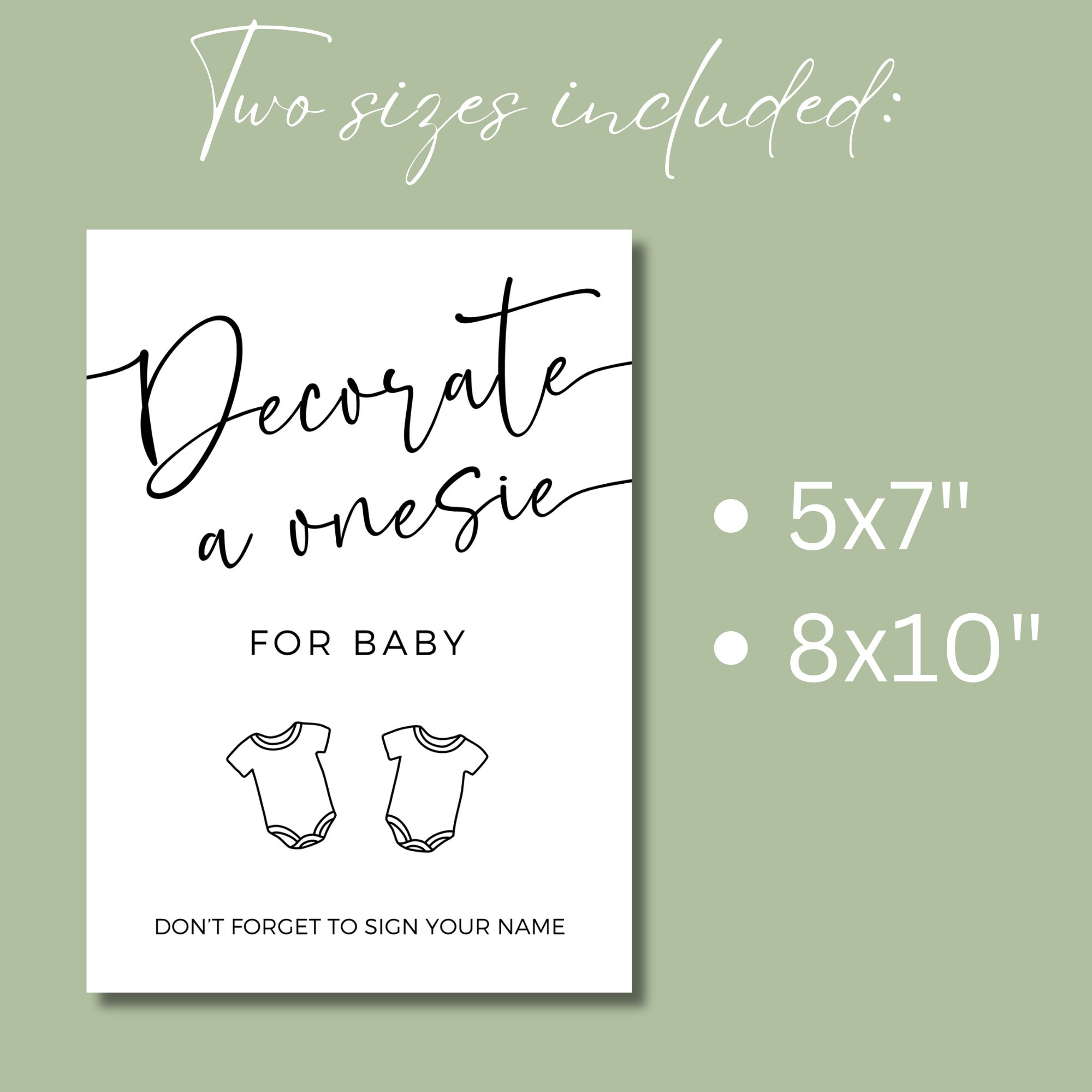 Onesie Decorating Station Baby Shower, Decorate A Onesie for Baby ...